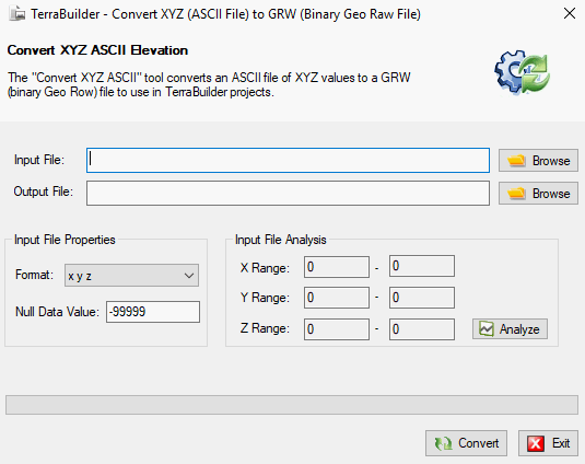 Convert XYZ ASCII Elevation